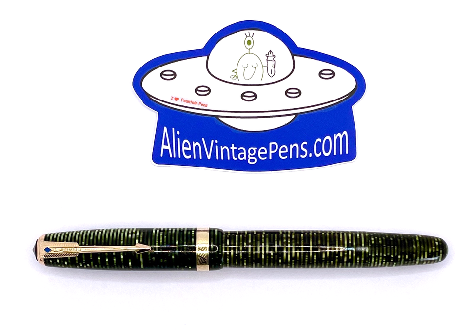 Restored Parker Vacumatic Major Fountain Pen - Emerald Pearl | eBay