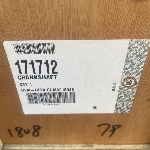 PAI 171712 3918986 CRANKSHAFT C/W GEAR for Cummins® (3917320, 3917443 ...