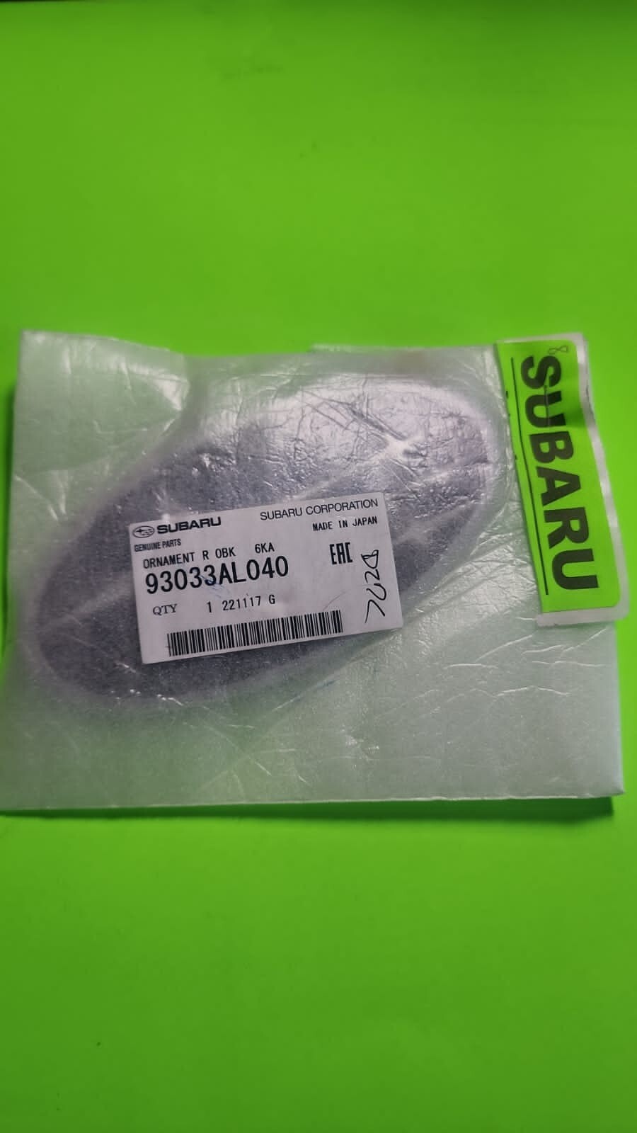 OEM 15-20 Subaru Outback Liftgate Emblem 93033AL040 Aa122312 for sale ...