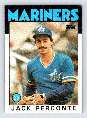 JACK PERCONTE Seattle Mariners 1986 Topps Baseball Card B220 | eBay