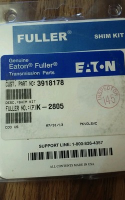 EATON FULLER transmision SHIM KIT K2805 NEW | eBay