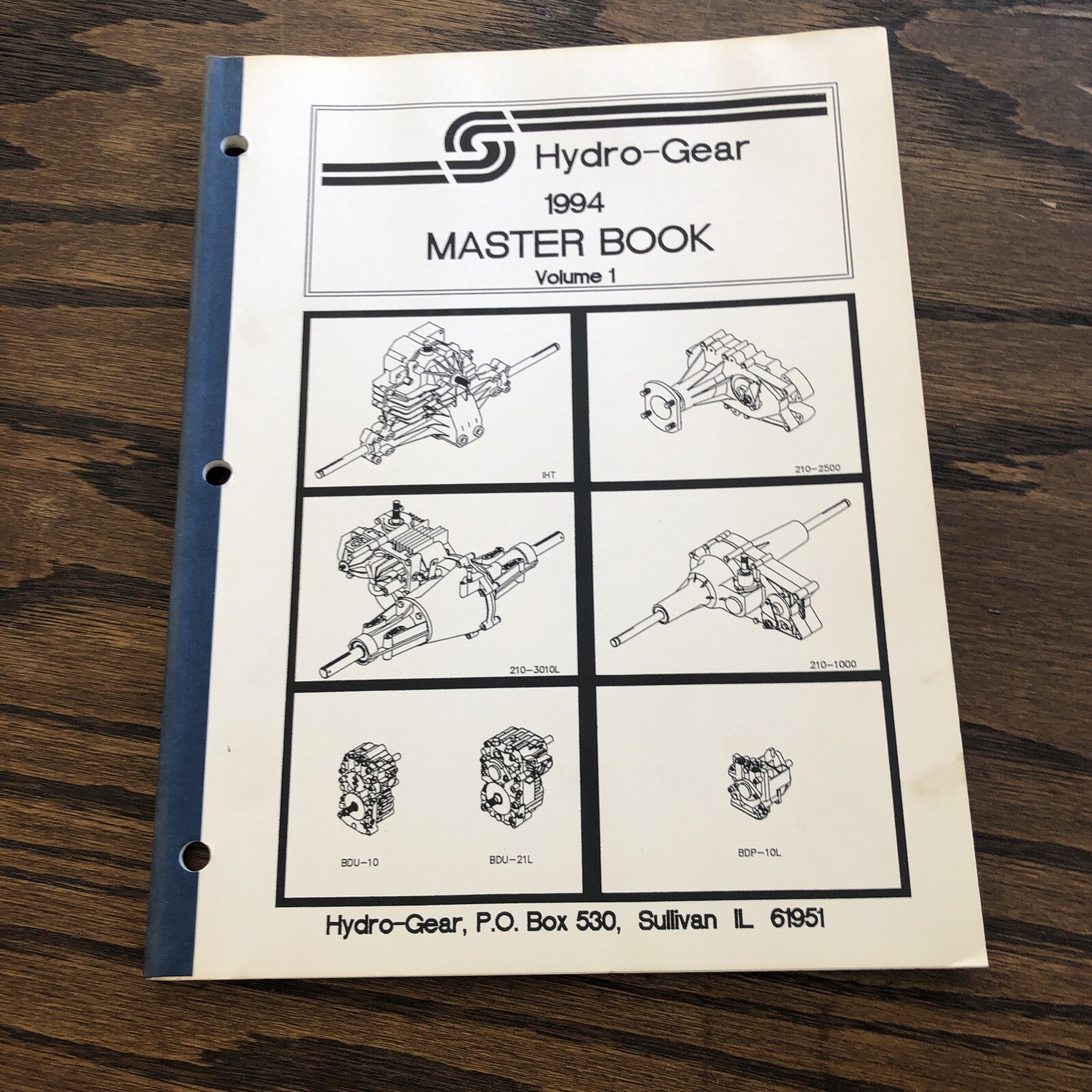 Used Hydro-Gear Service Manual 1994 master book volume 1 IHT, 210-2500 ...
