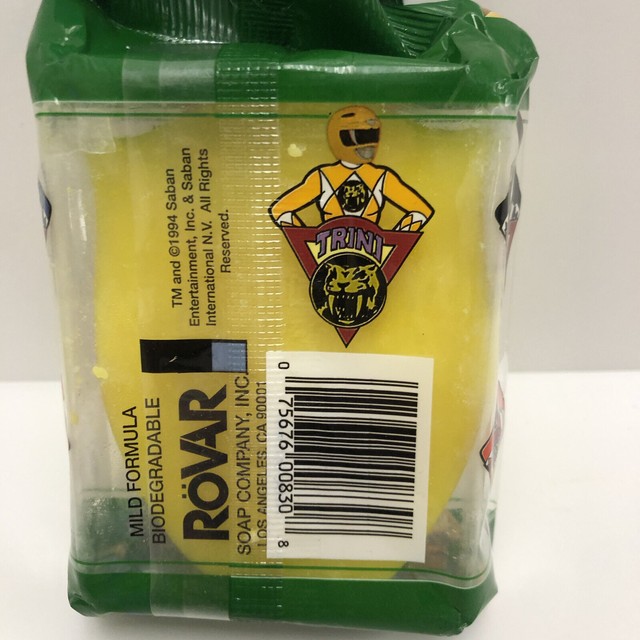 Vintage 1994 MMPR Mighty Morphin Power Rangers Bath Soap White Ranger ...
