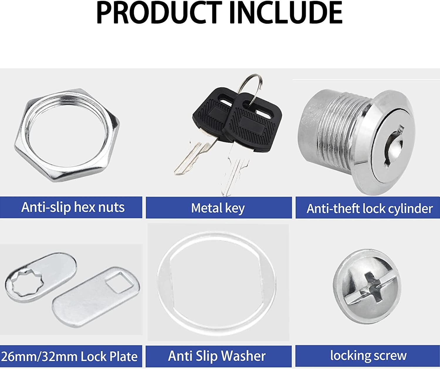 Truck Tool Box Locks, 2-Pack 5/8" Cylinder Key Alike Cam Lock ...