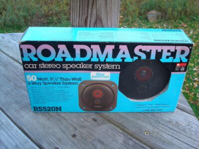Vintage Roadmaster RS520N Car Stereo Speaker System 50 Watt 5.25" - New ...