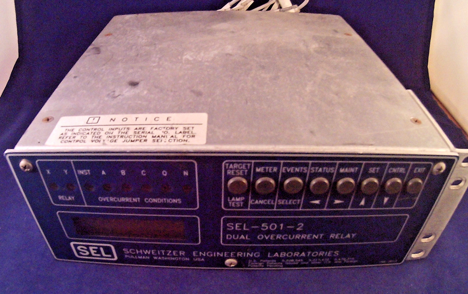 SEL-501-2 SEL SCHWEITZER ENGINEERING LABS DUAL OVERCURRENT RELAY(C18B3 ...