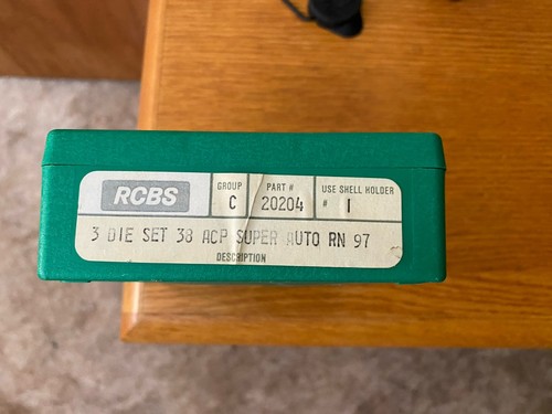 Used RCBS 38 Super / 38 ACP RN Die Set Reloading Dies & Shell Holde | eBay