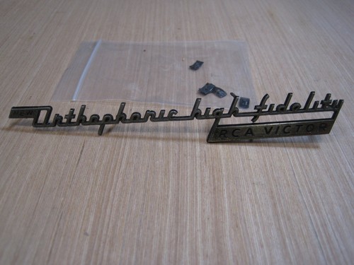 Vintage RCA Victor New Orthophonic High Fidelity Record Player Logo ...