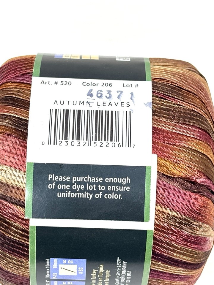 Lion Brand INCREDIBLE Ribbon Yarn Autumn Leaves 206 Nylon Fall Crochet ...