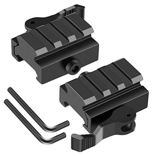 Picatinny Riser Mount, Low Profile Rail Riser Mounts Adaptor with QD ...