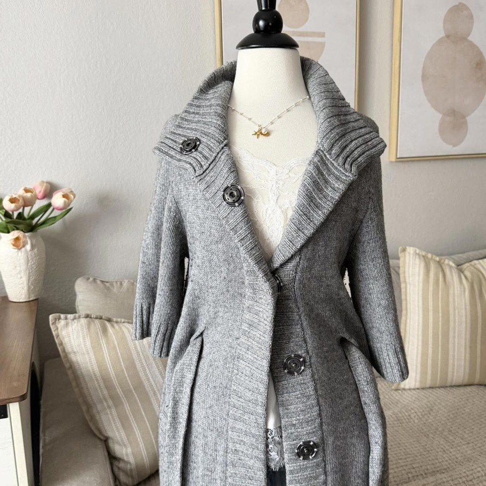 Vintage Banana Republic Grey Wrap Cardigan | eBay