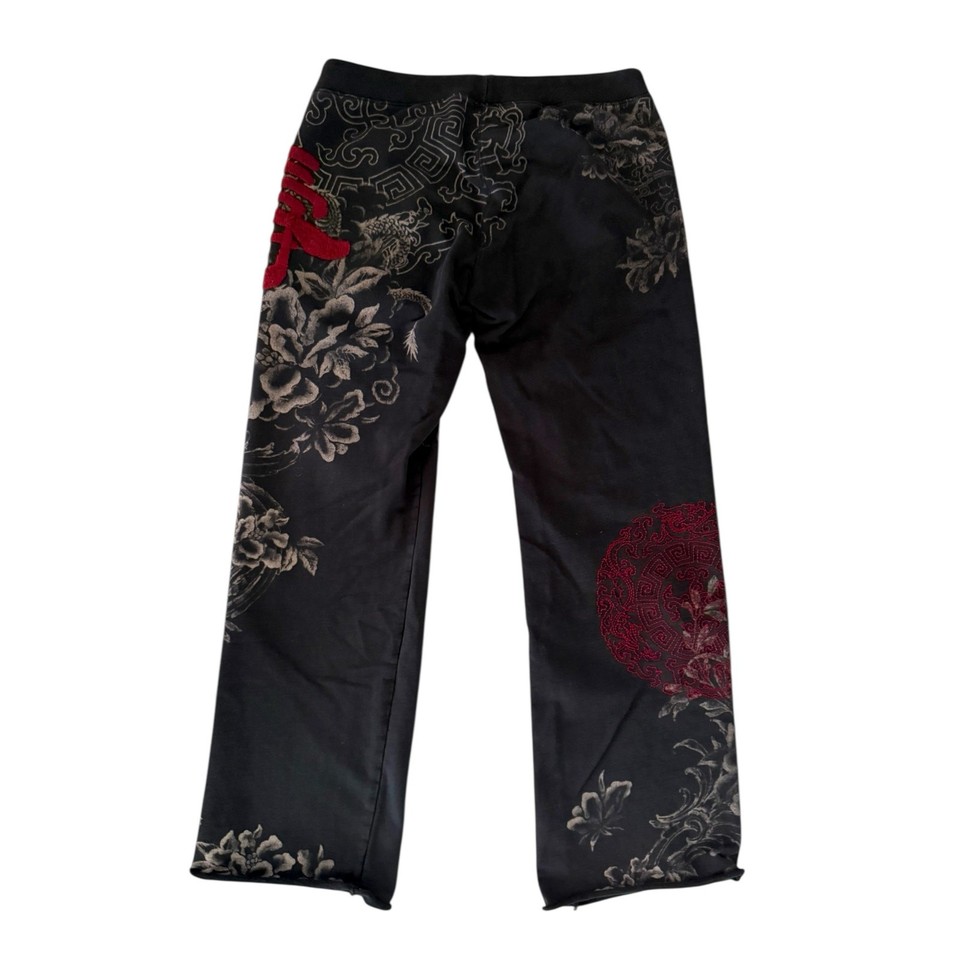 Lucky brand vintage Knit wear embroidered asian dragon sweatpants XS | eBay