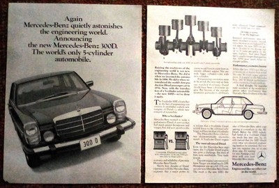 1974 MERCEDES-BENZ 300D Luxury Car - 2 Page - Print AD | eBay