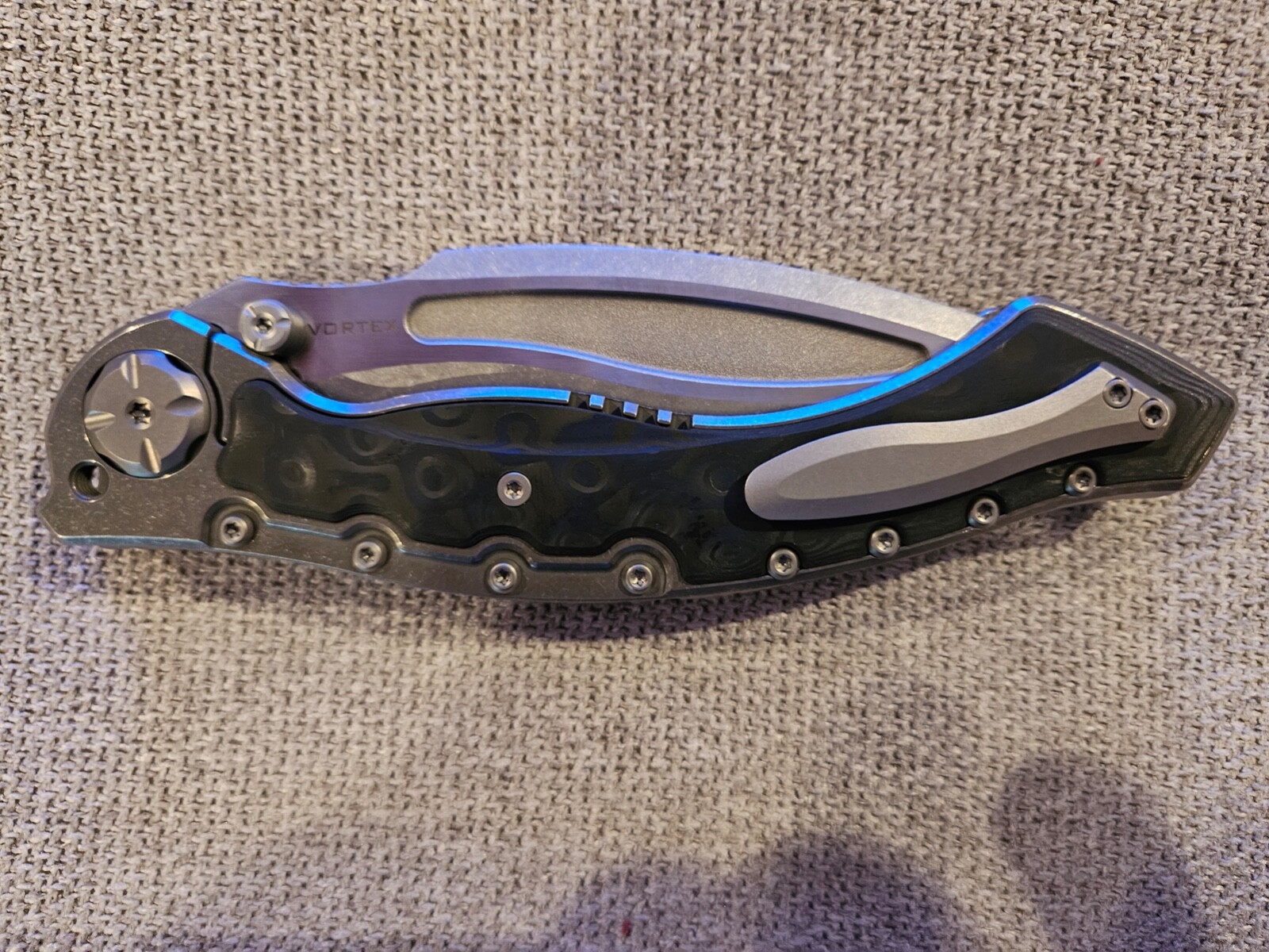 MAXACE VORTEX FRAMELOCK, CARBON FIBER & TITANIUM HANDLE, BOHLER M390 ...