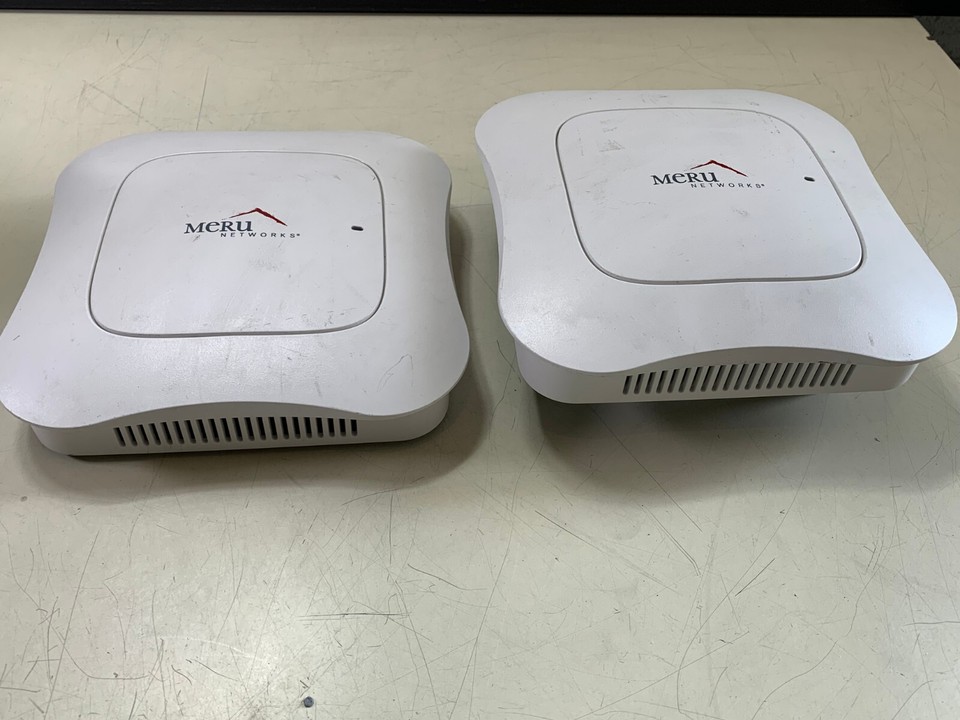 LOT OF 2: MERU NETWORKS AP832i DUAL BAND ACCESS POINT WALL MOUNT W/O AC ...