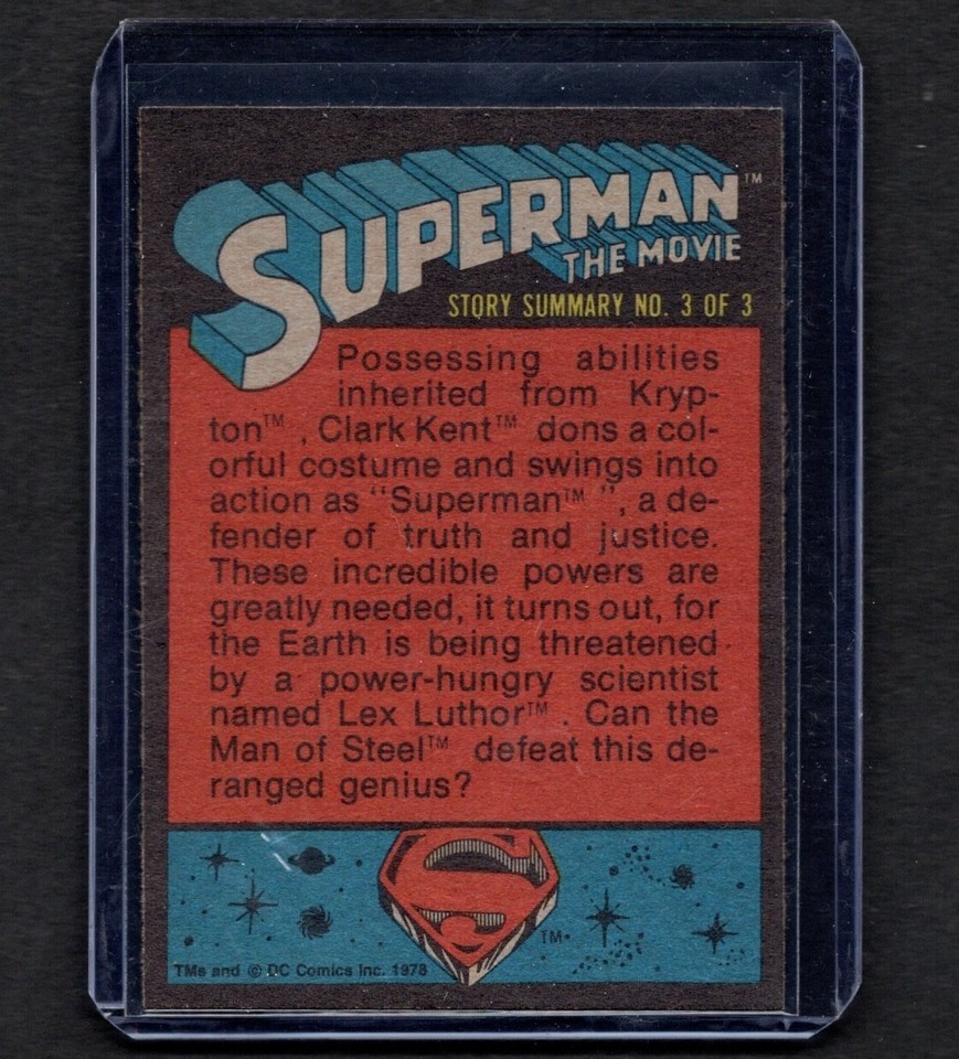 SUPERMAN 1978 Topps Movie Trading Card #63 PSA | eBay