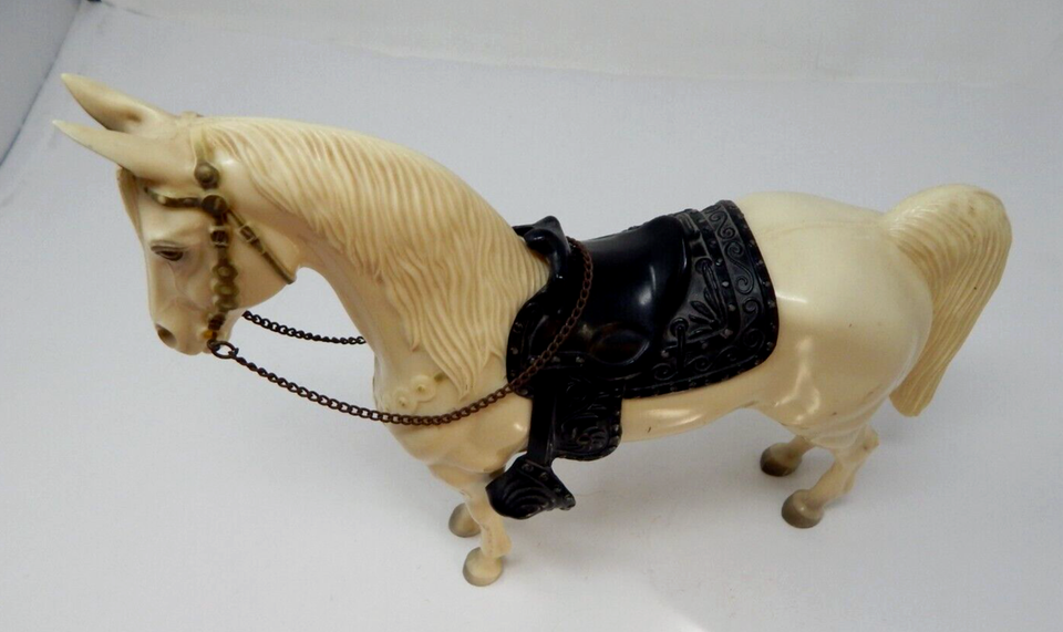 RARE Vintage White Breyer Western 1950’s Horse With Saddle | eBay