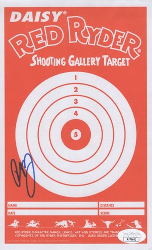 PETER BILLINGSLEY Signed 5.5x8.5 A CHRISTMAS STORY Red Ryder Target ...