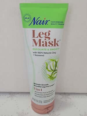 Nair Leg Mask Hair Remover + Beauty Treatment Exfoliate & Smooth 8 oz ...