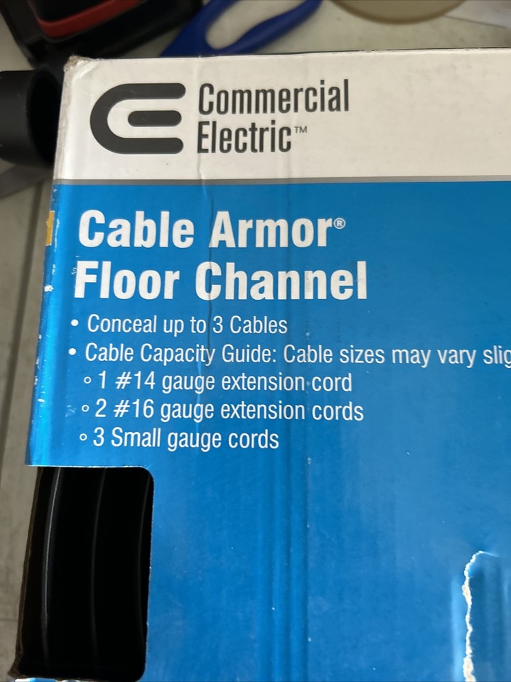 Commercial Electric 15 Foot Cable Armor Floor Channel Flexible PVC ...