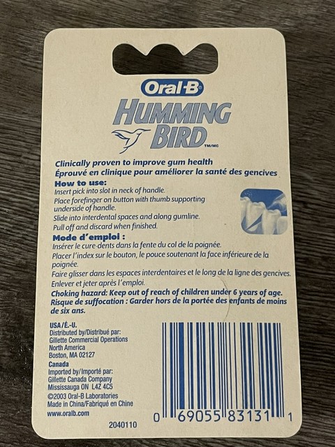 Oral-B Hummingbird 1 Pkg of 25 Pick Replacement Flosser Refills for ...