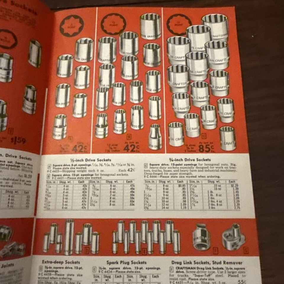 Vintage Sears Craftsman 1952 Mechanics Tools Catalog w/48 pages | eBay