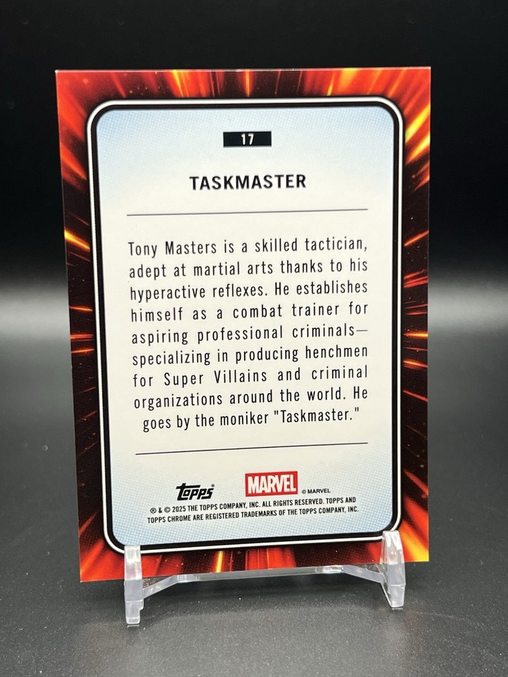 2025 Topps Chrome Marvel green /99 TASKMASTER - COLOR MATCH TO 1ST APP ...