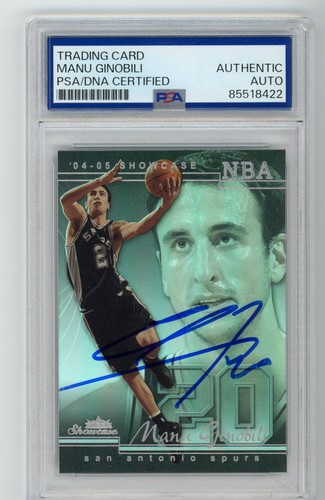 Signed Basketball Card Auto Manu Ginobili 2004-05 Fleer Showcase #43 ...