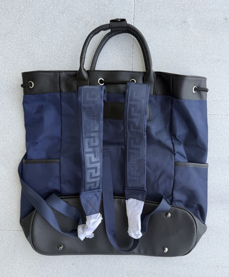 Versace Parfums Backpack Bag Blue Black Drawstring | eBay