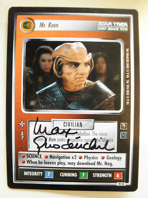 Autographed Star Trek ccg - Mr. Rom (Max Grodenchik) | eBay