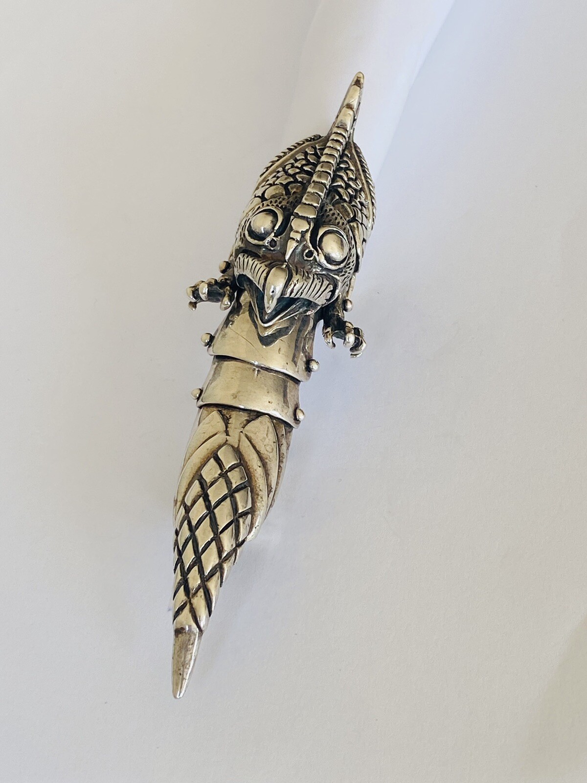 114*Grams Vintage Finger Armor Sterling Silver Mediev… - Gem