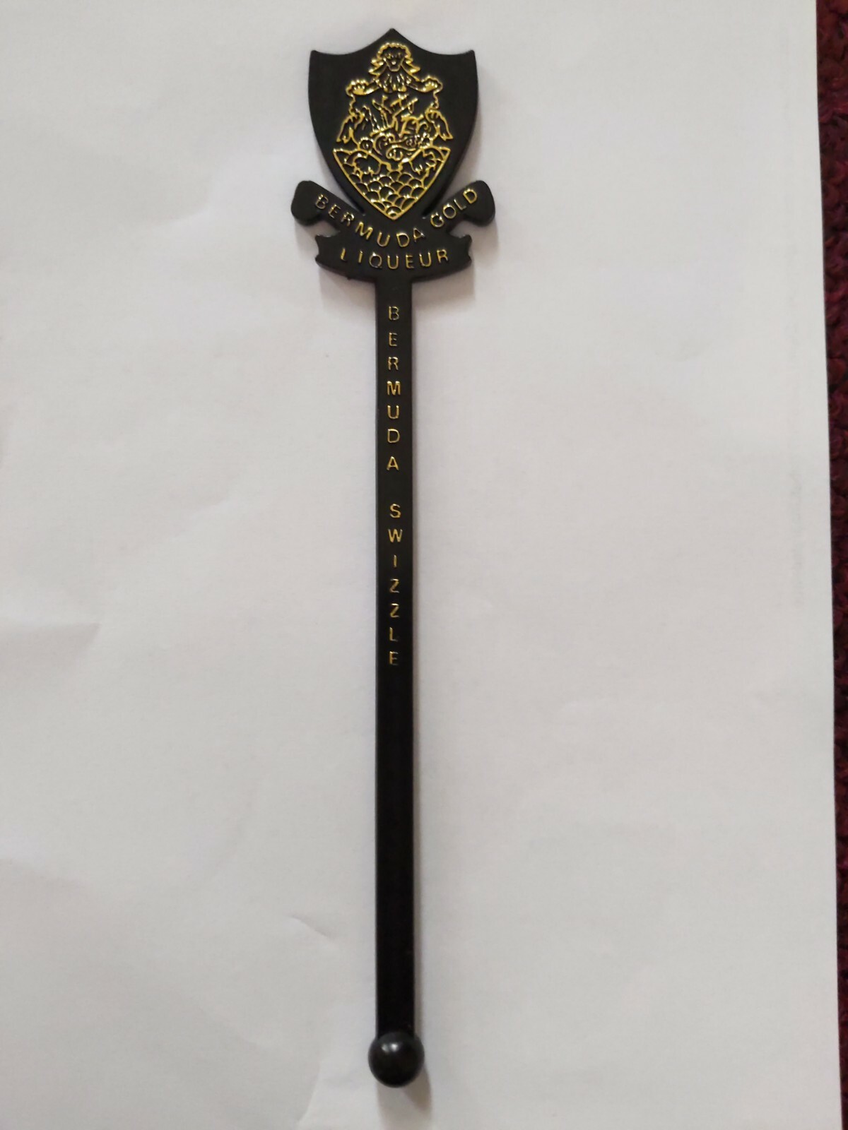 black Bermuda Gold Liqueur Swizzle Stick Drink Stirrer | eBay