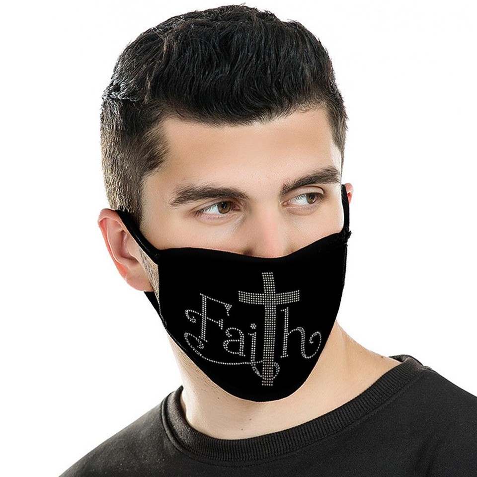 American Bling Spiritual Fabric Face Mask Double Layer- FAITH | eBay