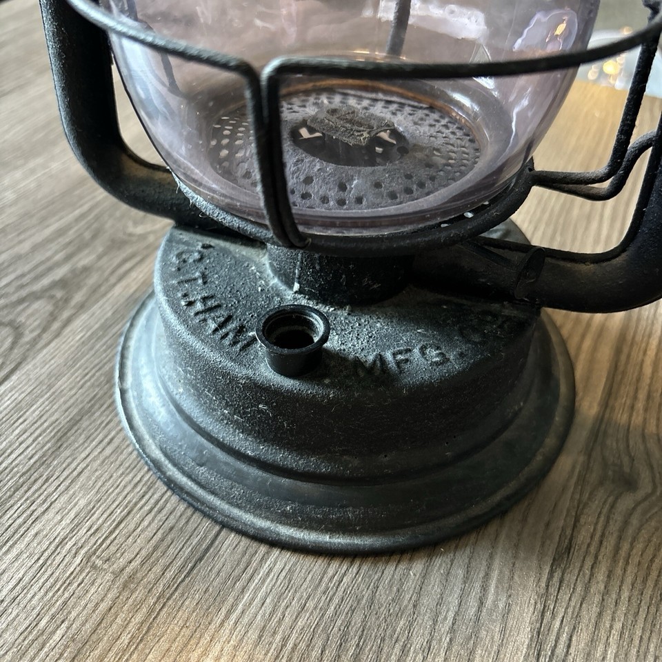 Vintage C. T. Ham Mfg No. 0 Clipper Oil Lantern Black | eBay