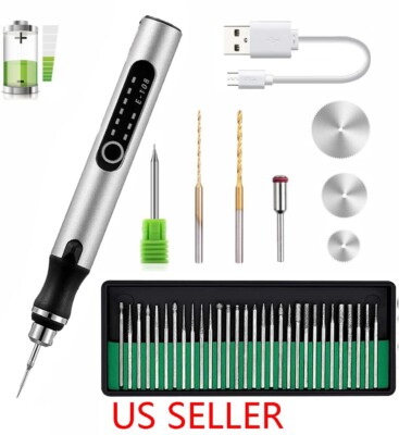 Cordless Electric Engraving Pen Micro Polishing Pen 33 Drill Bits | eBay