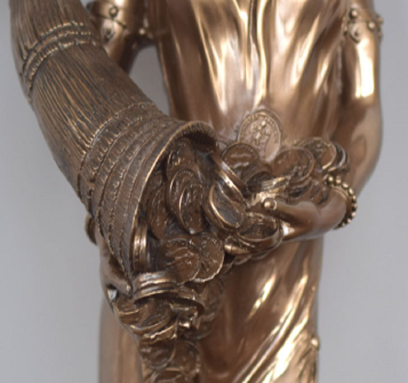 Goddess Fortuna Statue 13 in. 33 cm. Felicia Equestris Tyche Plebeya ...