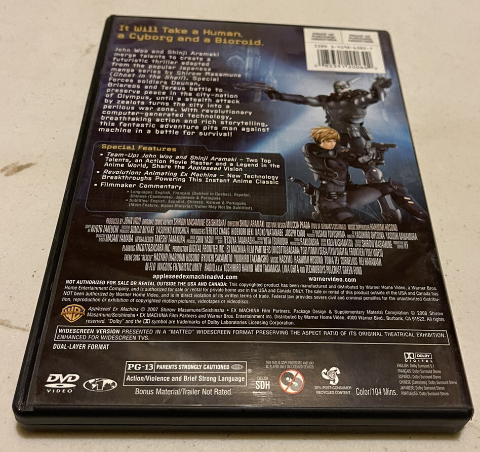 Appleseed Ex Machina (Widescreen Single-Disc Edition 2008 DVD) | eBay
