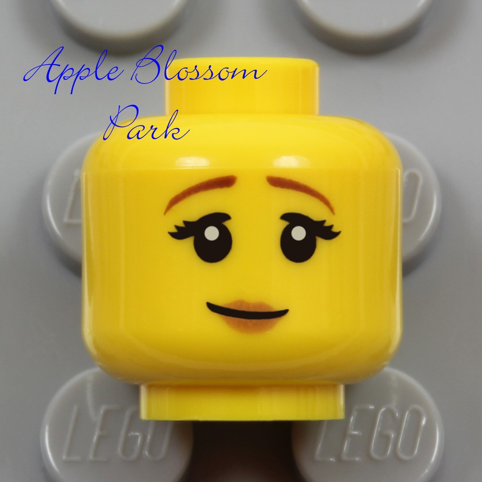 NEW Lego Female MINIFIG HEAD - Pink Lips Smile Pirate Castle Princess ...