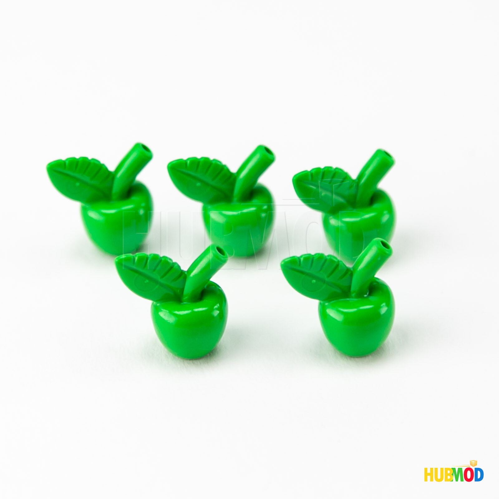 Lot of 5 Genuine LEGO Green Apple with Leaf 33051 Fruit Minifigure Food ...