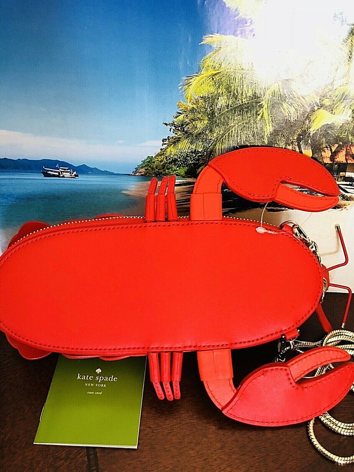 Kate Spade Red Shore Thing Lobster Crossbody Handbag Bag Purse Clutch ...