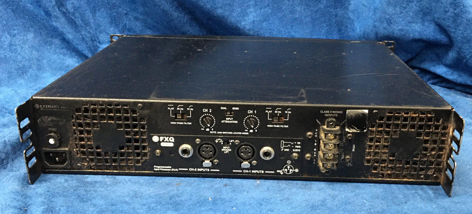 Crown CTs-2000 Two Channel Power Amplifier w/Crown FXQ PIP2 Input Card ...