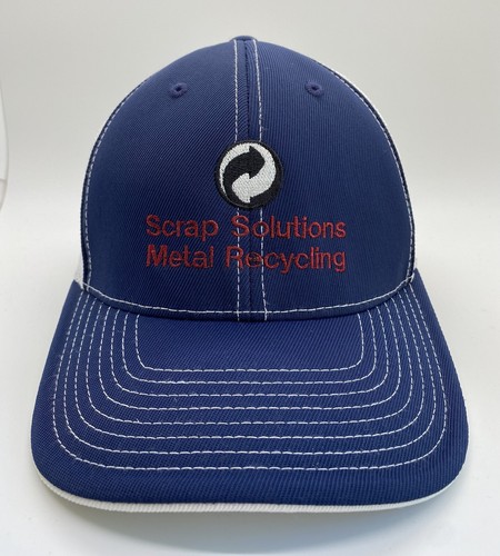 Scrap Solutions Metal Recycling Cap Hat Adult Fitted Flex Blue L/XL ...
