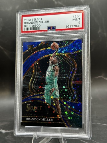 🔥 2023-24 Select Brandon Miller Blue Disco Courtside Rookie RC /25 PSA ...