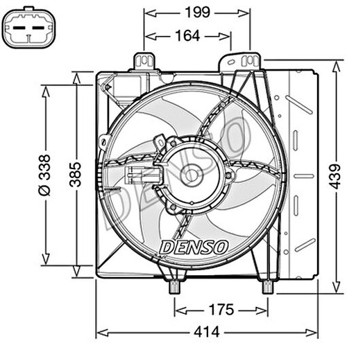 DENSO Radiator Fan For CITROEN C3 III Ds3 DS Ds 3 PEUGEOT 2008 208 02 ...