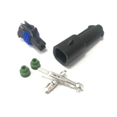 Delphi 280 Style One Way Waterproof Wiring Connector With Terminals ...