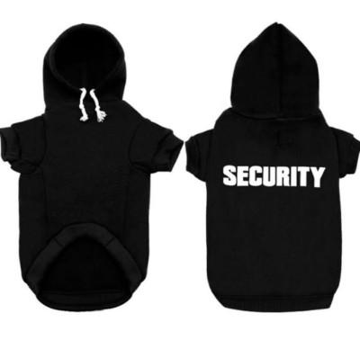 SECURITY Fall Winter Dog Clothes Small Dogs Pet Hoodie Jacket NEW SEE ...