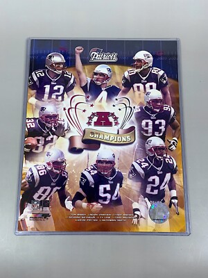 2004 New England Patriots AFC Champions Unsigned 8x10 Glossy Photo w ...