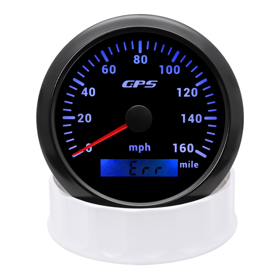 85mm Black Waterproof GPS Speedometer 0-160MPH for Marine Boat Car ...