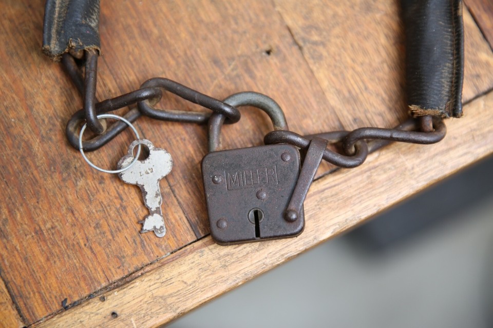 Vintage Antique Spare Tire Lock Padlock Miller for Ford Model A T car w ...