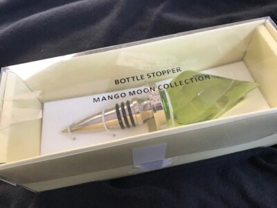 Mango Moon Collection Drop Wine Bottle Stopper Light Green NIB | eBay